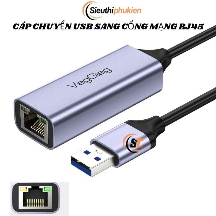 Usb 3.0 to lan giga adapter VEGGIEG VK306 WITH VAT, usb 3.0 network ...