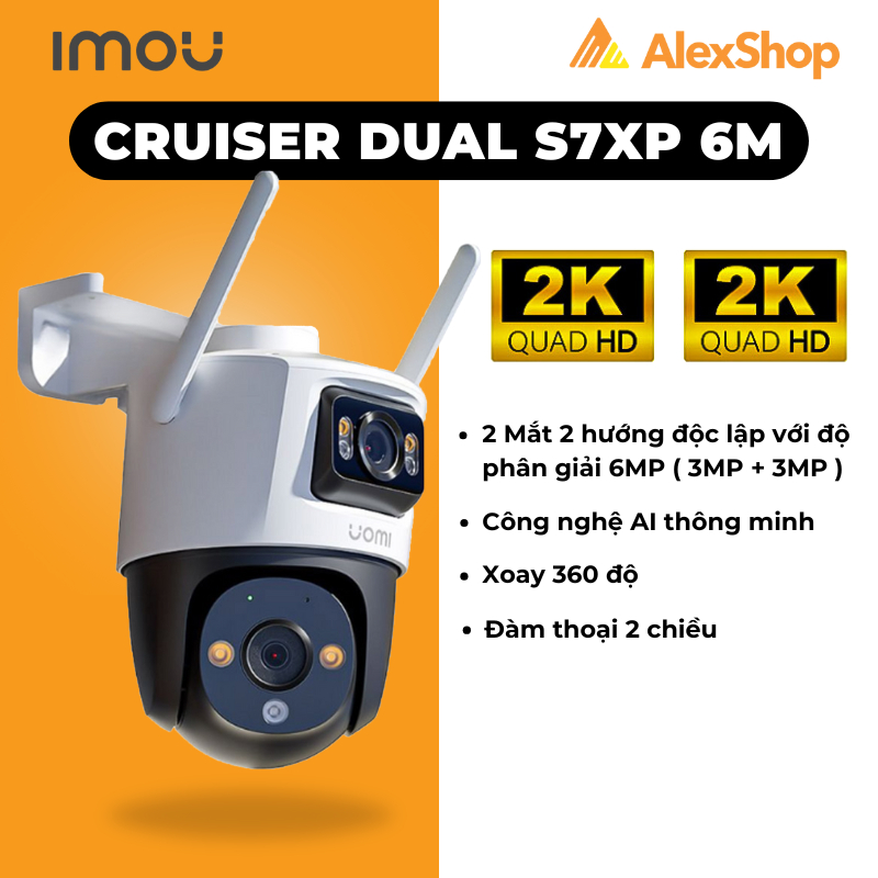 [6M] Imou Cruiser Dual S7XP Camera (6MP) Outdoor Binocular, 2-Way Talk ...