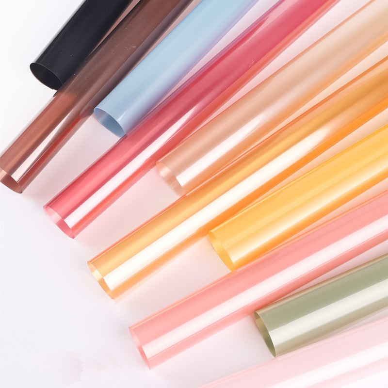Colored transparent paper for wrapping fresh flowers and wax flowers ...