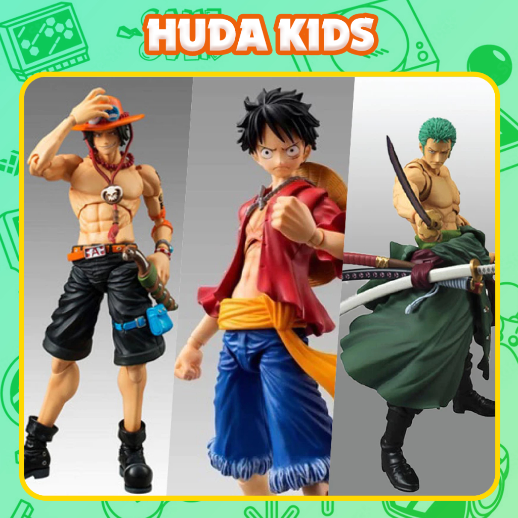 One piece model luffy zoro ace yamato jointed straw hat pirate figure ...