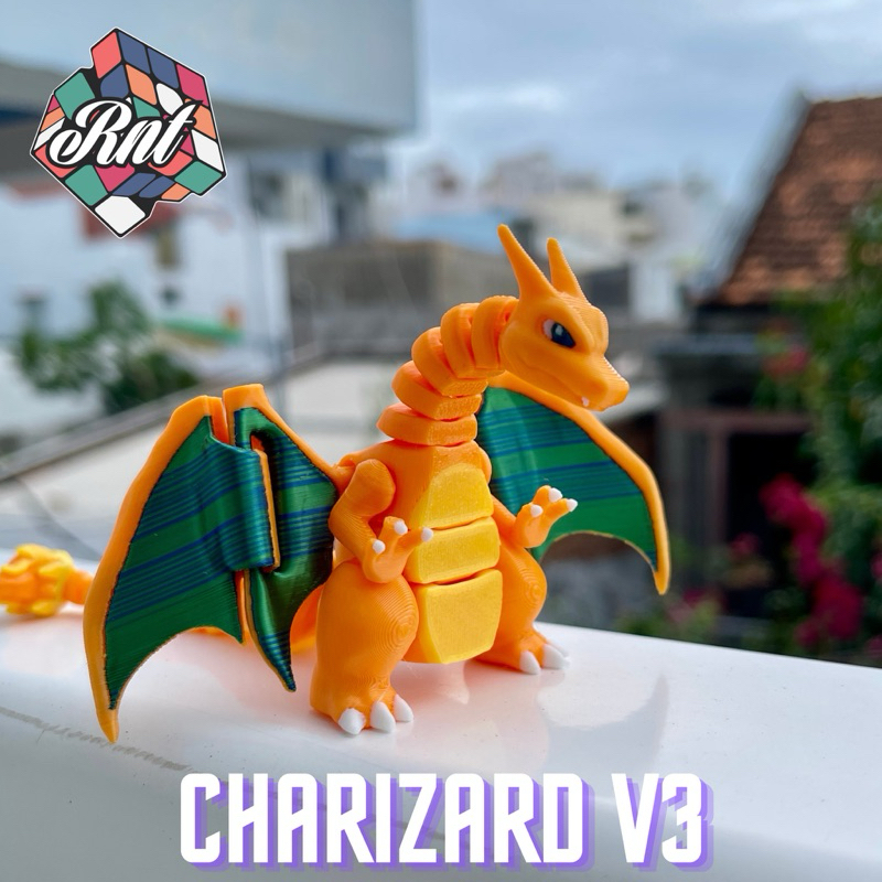 Pokemon Charizard Flexi model 3D printed with moving joints | Shopee ...
