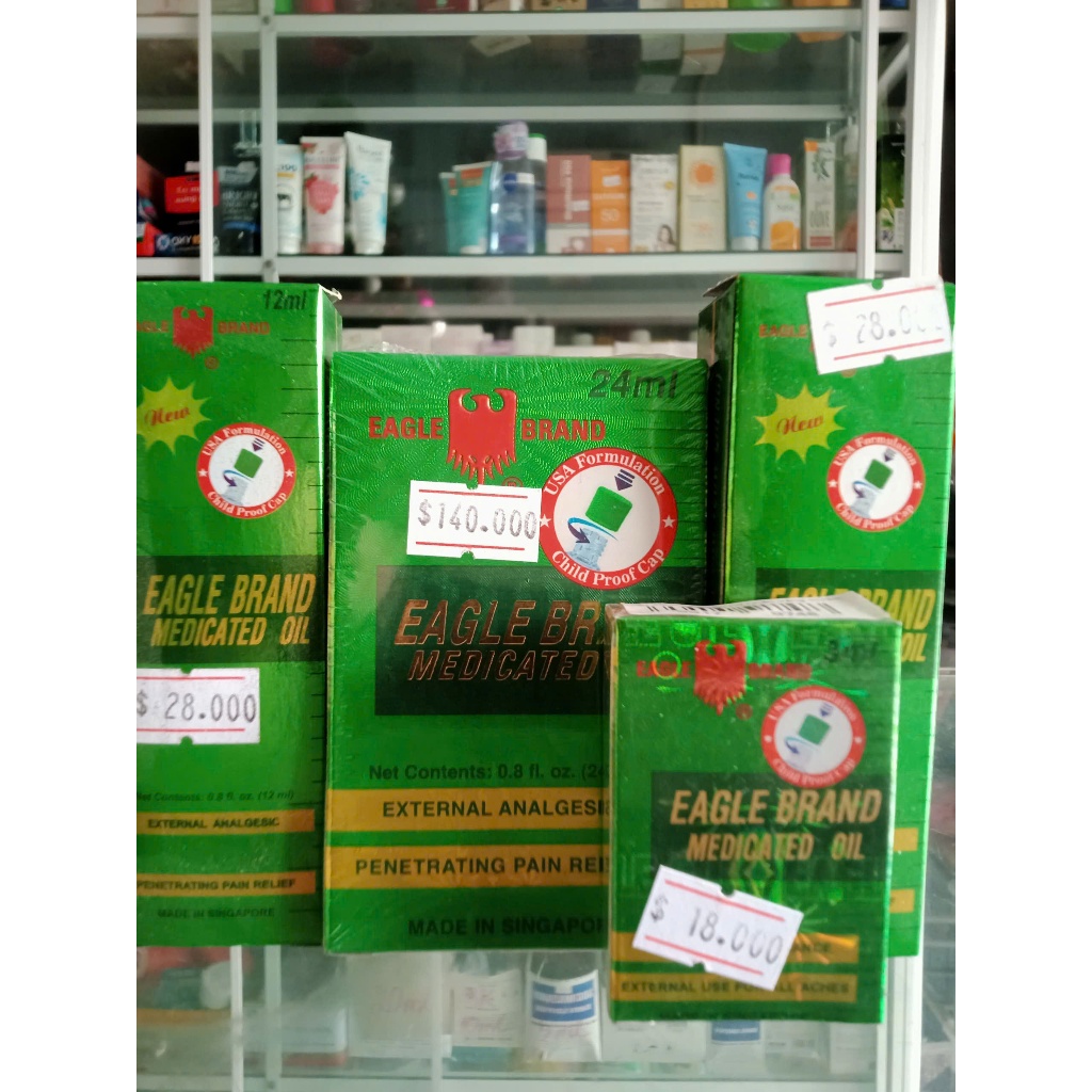 Singapore EAGLE BRAND MEDICATED WIND OIL 2 BOTTLES 24ML | Shopee Singapore
