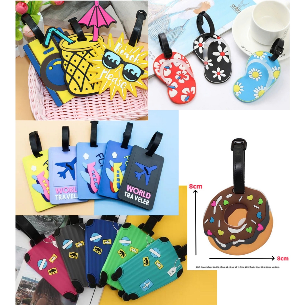 Suitcase Name Tags, Luggage Tags, Name Tags with Name Tag Strap, Hang ...
