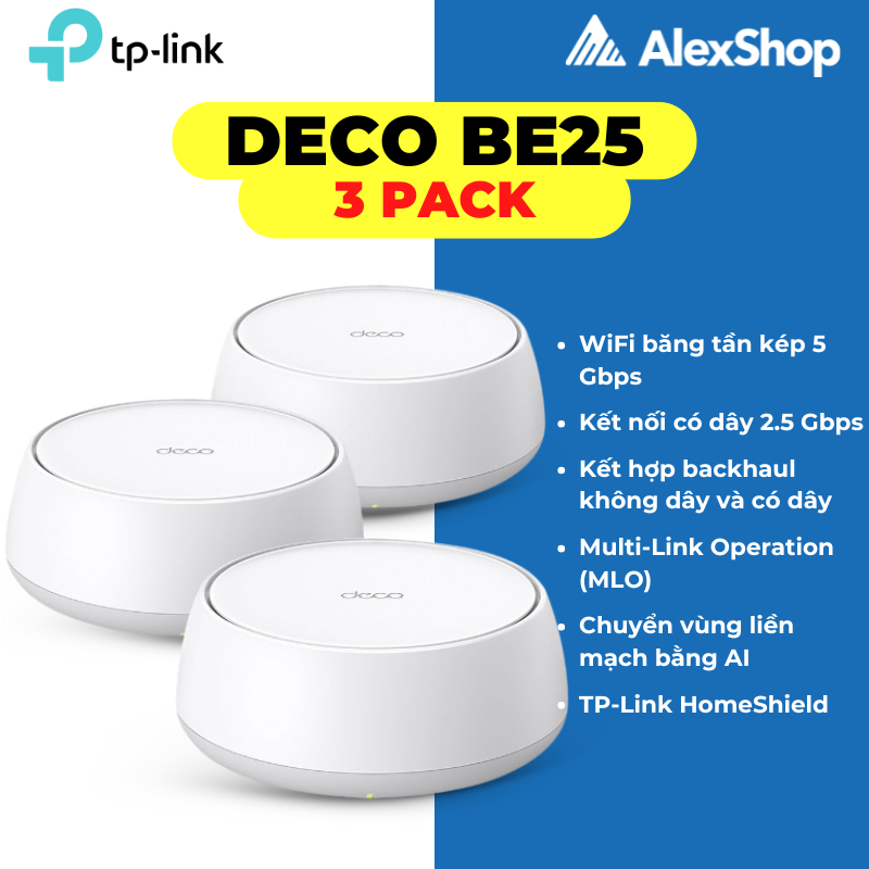 [1-3packs] TP-Link Tapo DECO BE25 - BE5000 Genuine Wi-Fi 7 Mesh System ...