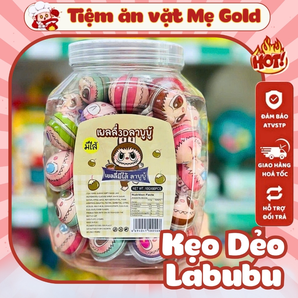 Labubu Gummy Candy with Filling, Gummy Candy with Fruit Syrup, Mother ...