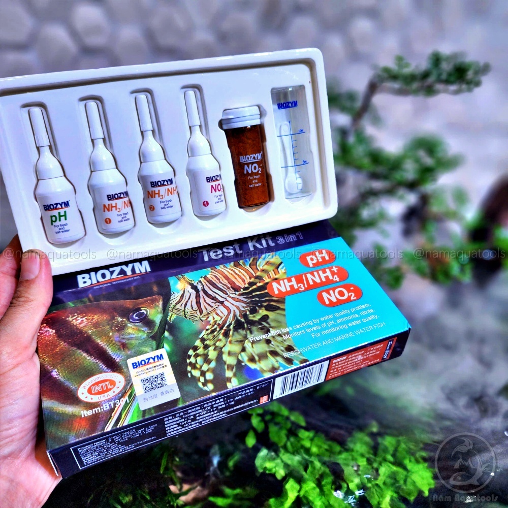 Biozym - Test Kit 3 in 1 | 3 Indicator Test Kit (pH, NH3/NH4, NO2) for ...