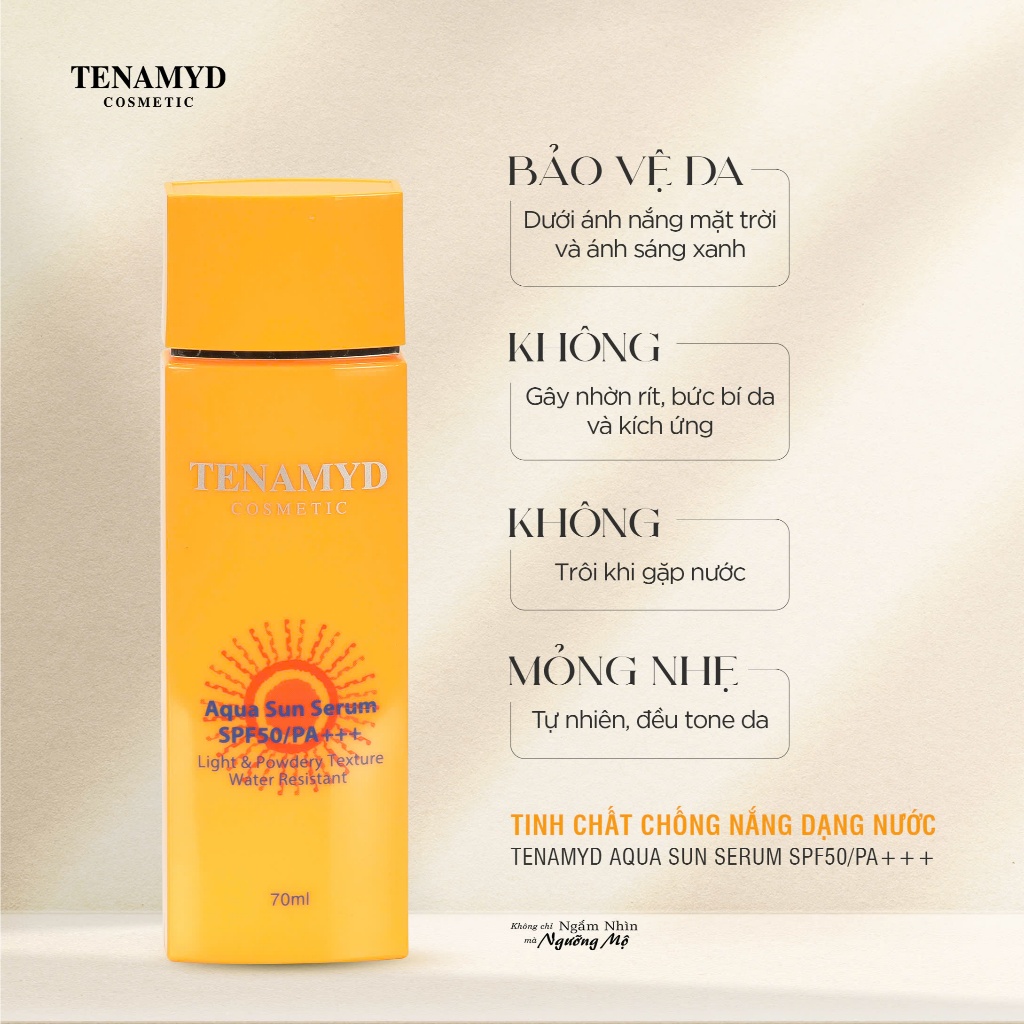 Tenamyd Aqua Sun Serum SPF50/PA+++ sunscreen essence evens skin tone ...