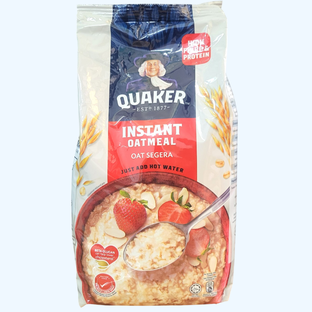 Quaker -- LARGE BAG 1 Kg -- Instant PURE OATS MADE IN MALAYSIA Instant ...