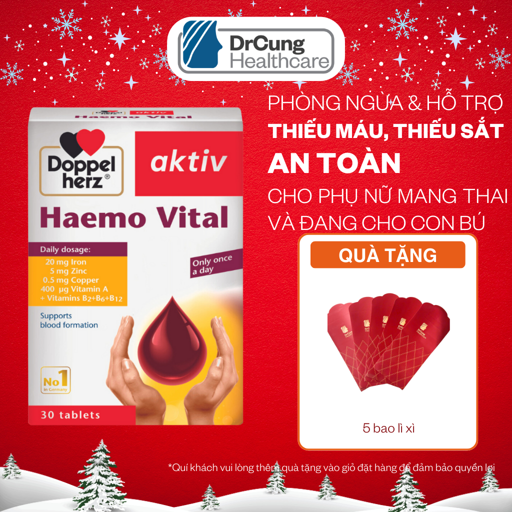 Doctor Cung Haemo Vital - Iron, Vitamin C, Vitamin A, Zin C, Anemia ...