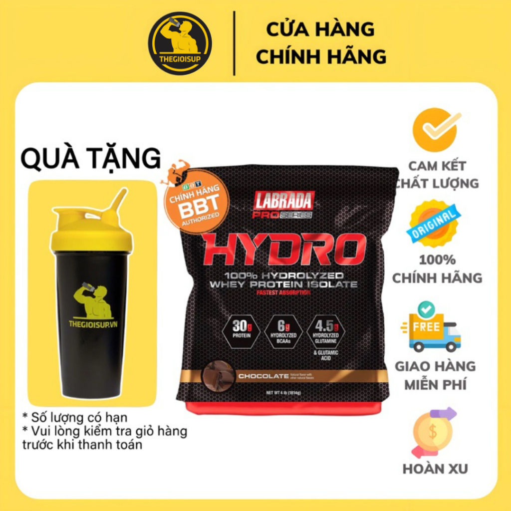 Labrada Pro Series HYDRO, 100% Whey Protein Hydrolyzed, 30g Protein ...