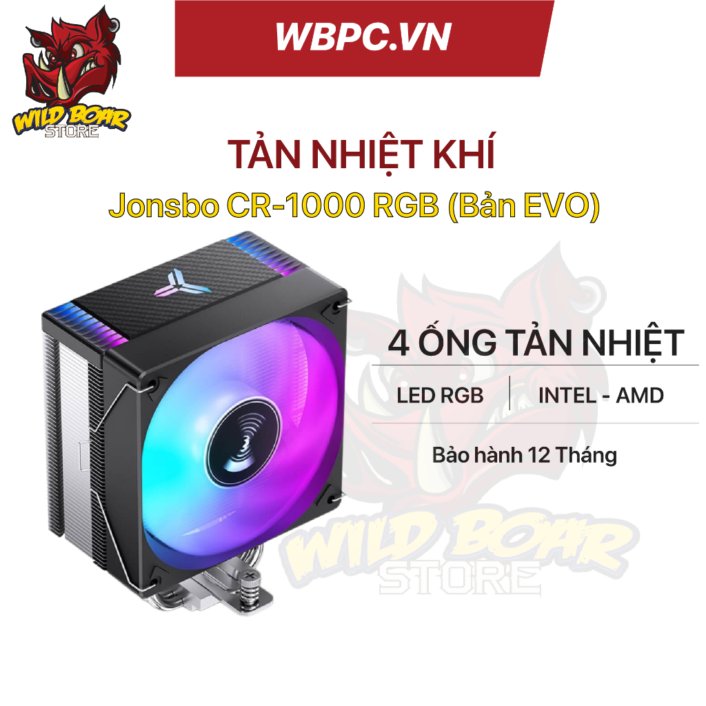 Jonsbo CR-1000 RGB CPU Air Cooler ( EVO Version) Black/White | Shopee ...