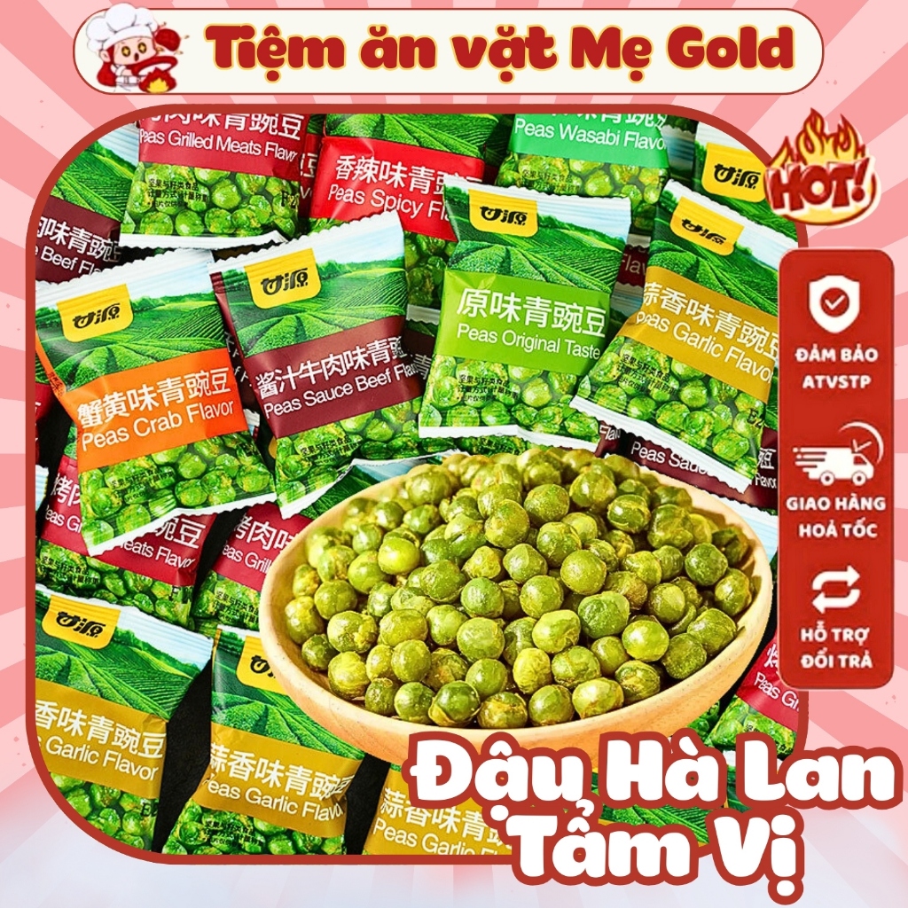 Crispy Dried Flavored Peas 15G Pack Wasabi, Spicy Pangolin, Garlic ...