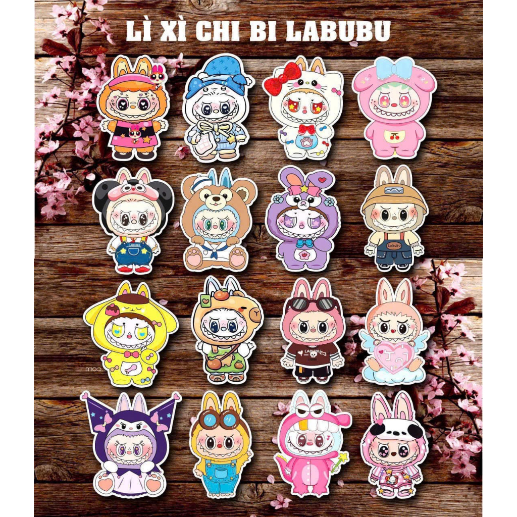 Set of 10 Chibi LABUBU Red Envelopes Beautiful Hottrend 2025 ...