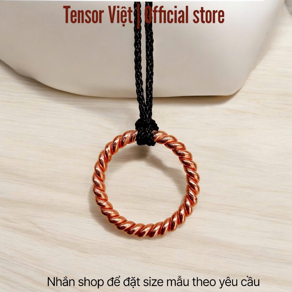 (Pham Trang Tensor Viet) Single pure red copper pendant Tensor Ring 144 ...