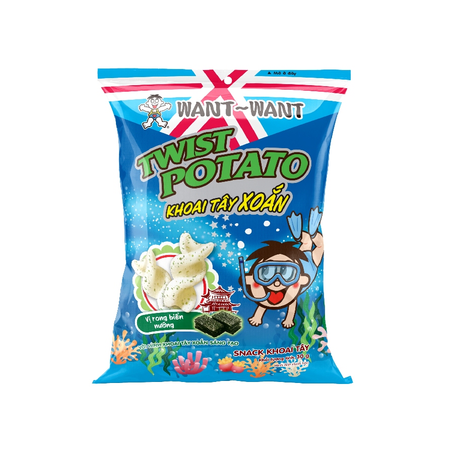 Vegetable Twisted Potato Snack & Want Want Seaweed 30G | Shopee Singapore