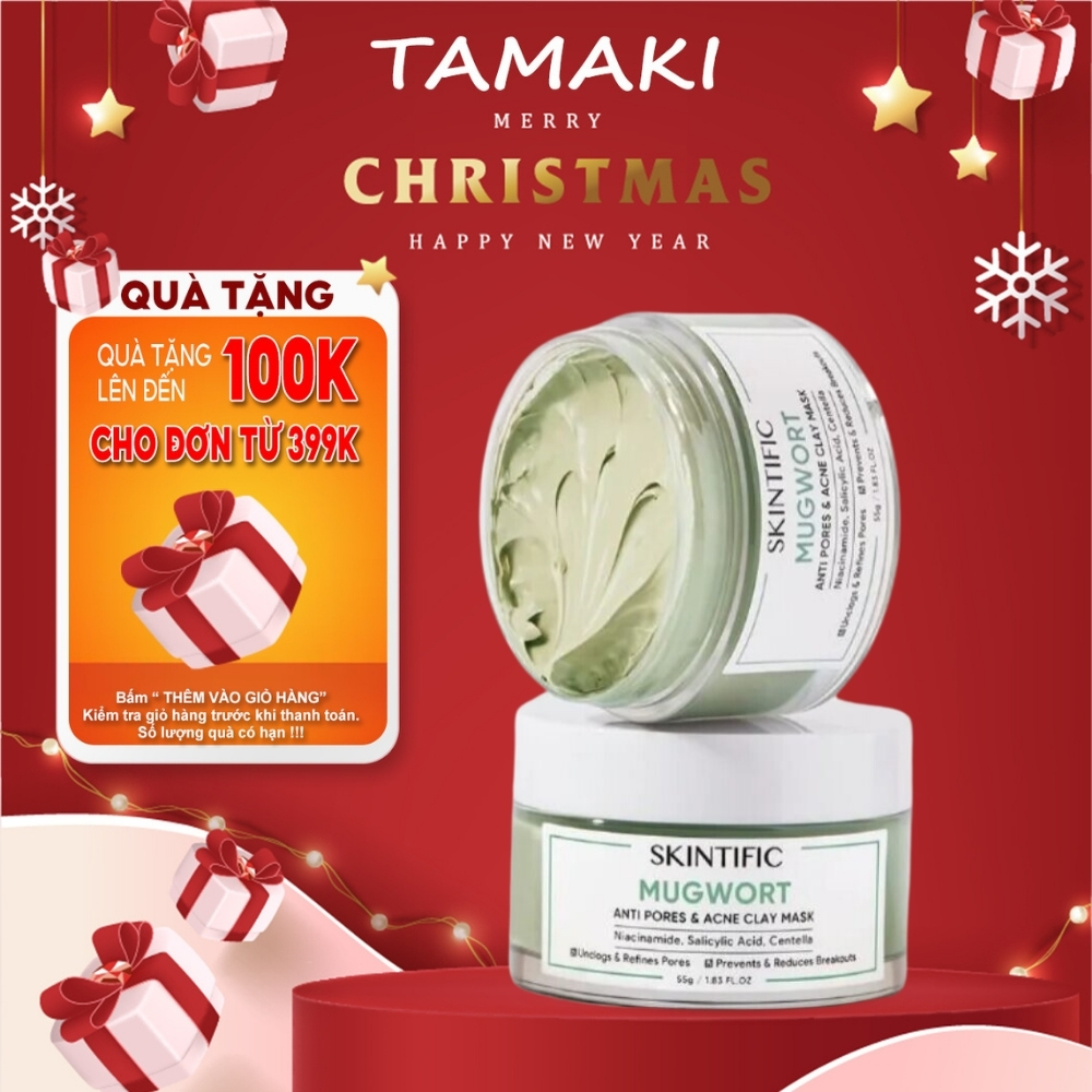 Skintific mugwort clay mask to reduce acne 55g | Shopee Singapore