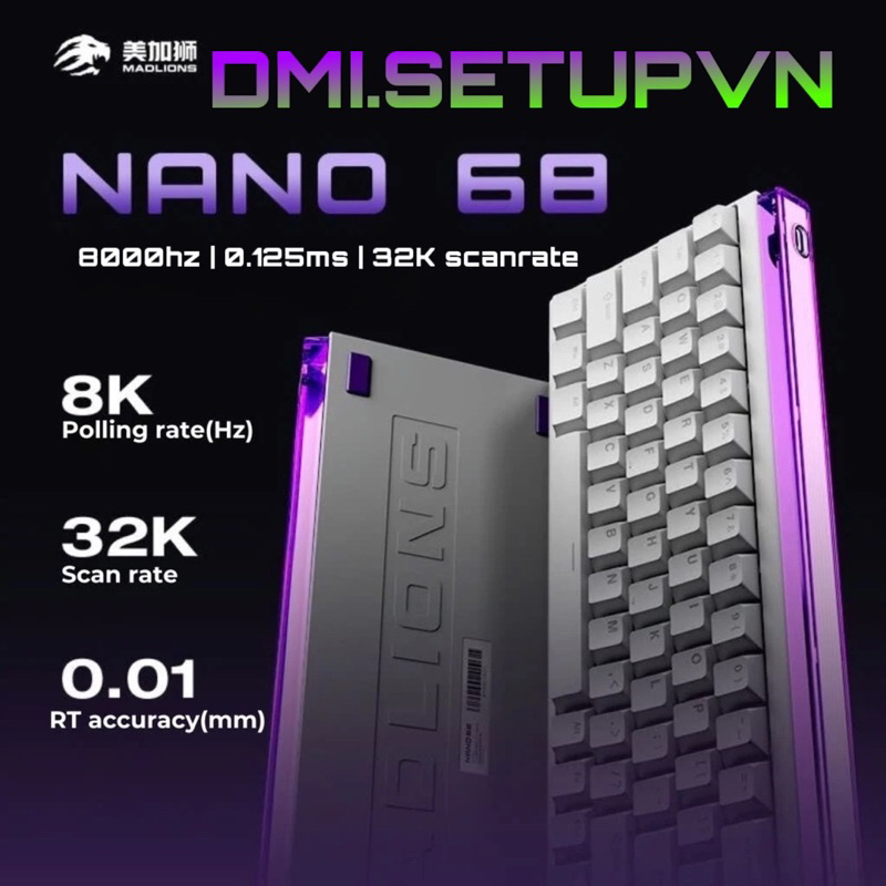 [Fast] Nano68 Mechanical Gaming Keyboard | Rapid Trigger | Polling ...