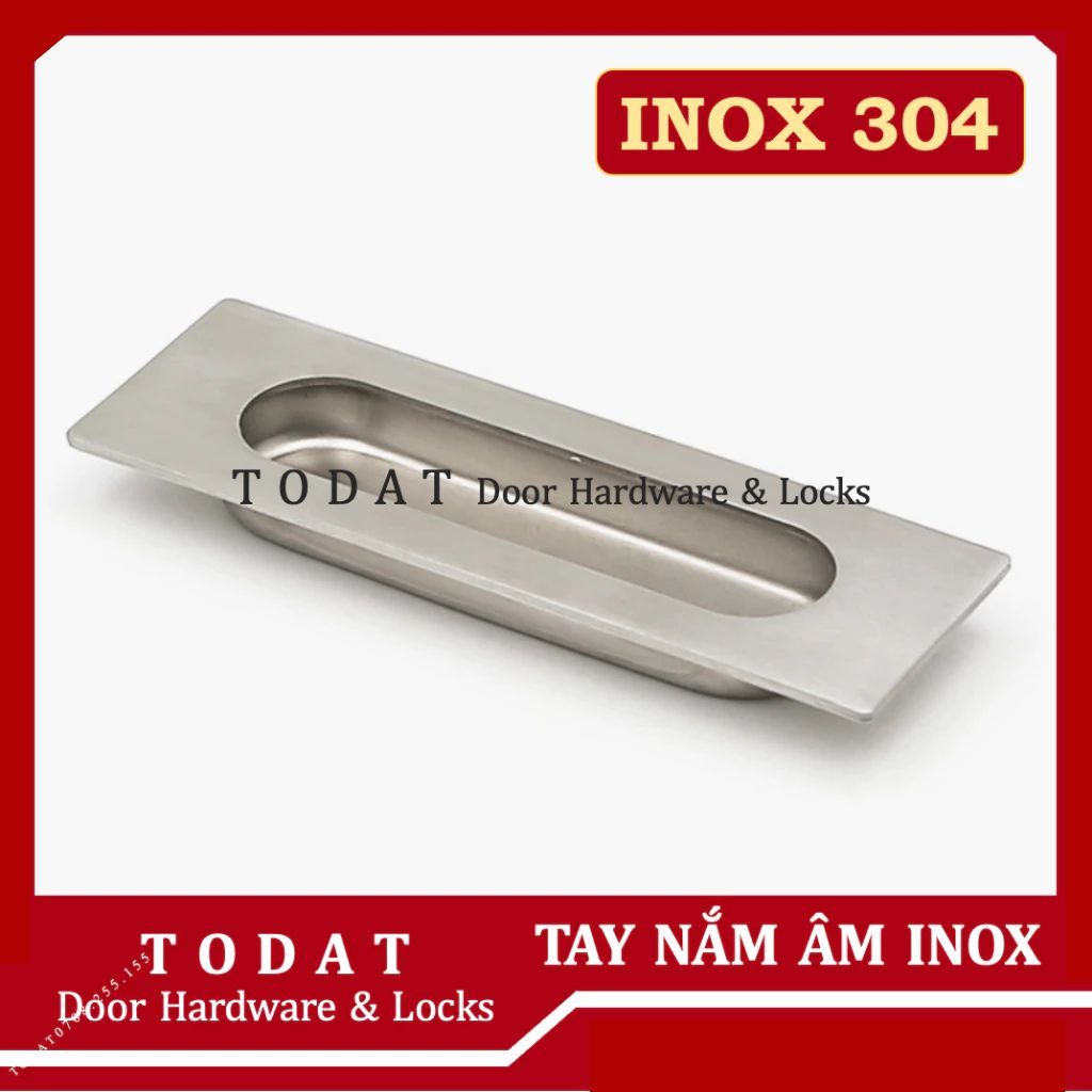 Nancb rectangular stainless steel recessed handle for aluminum sliding ...