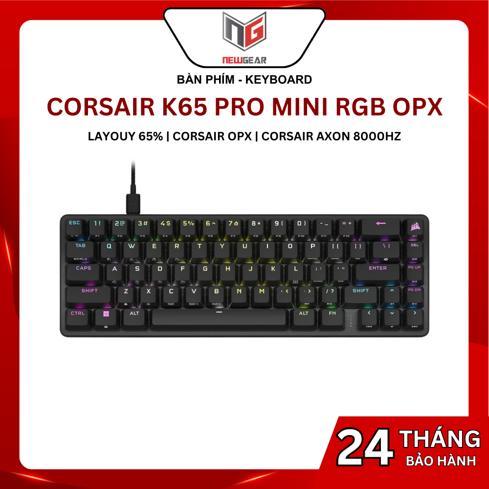 Corsair K65 PRO MINI RGB OPX Mechanical Keyboard – Compact 65% Layout ...