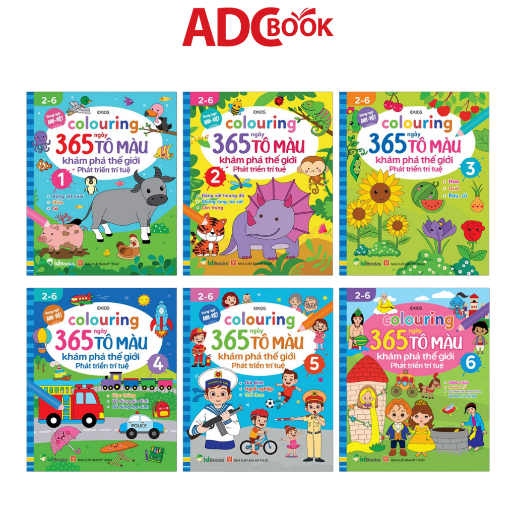 Coloring Book Set 365 Days of Coloring - 6 Books | Shopee Singapore