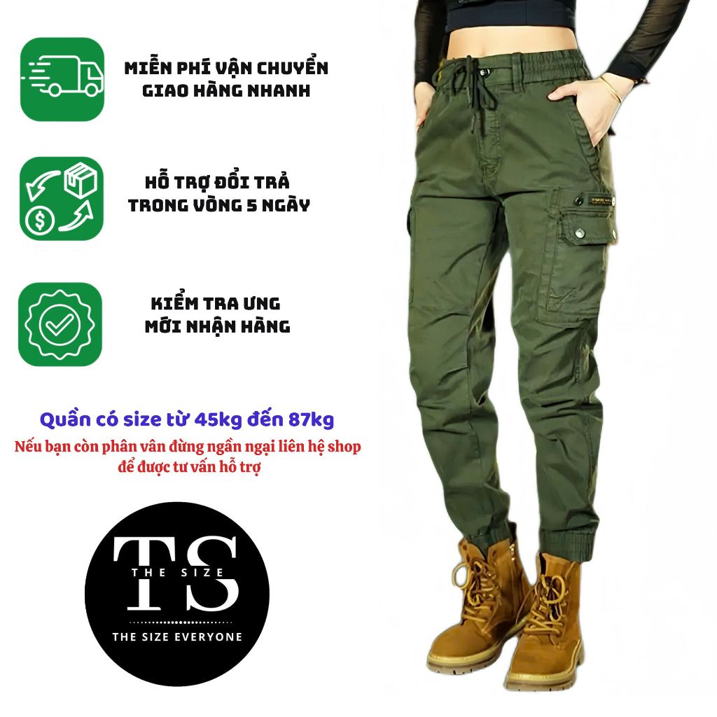 TSSTORE95 women's cargo Jogger pants, thick khaki material, strong ...