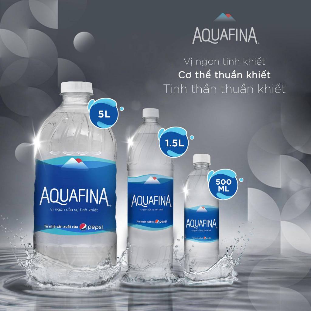 Carton of 4 cans of AQUAFINA mineral water 5 liters/ BOX OF 12 BOTTLES ...