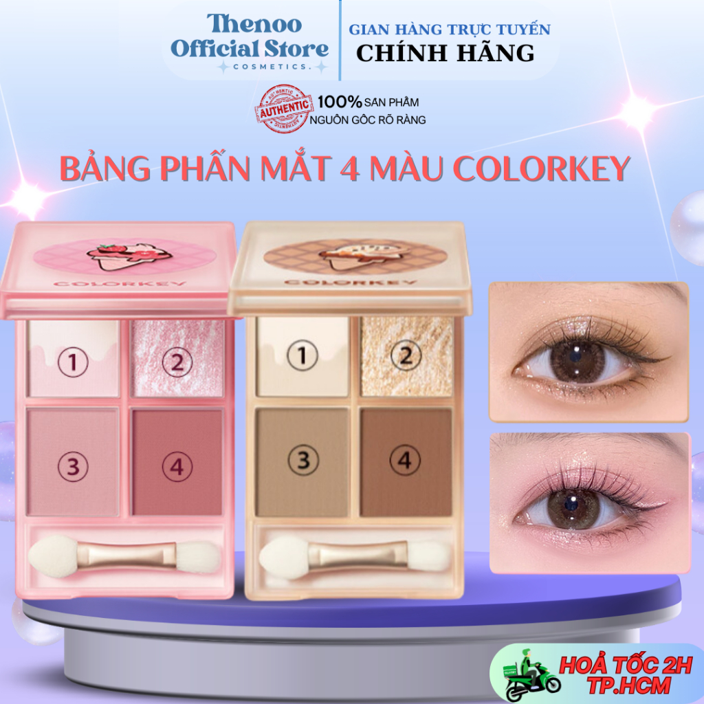 Colorkey 4-Color Eyeshadow Palette Sweet and Trendy Ice Cream Version ...