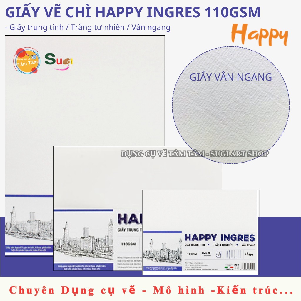 [ Tam Tam ] Happy drawing paper 110gsm - Happy Ingres art drawing paper ...