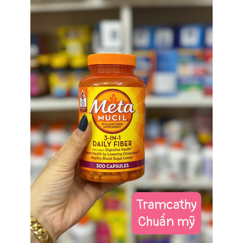 Metamucil 3-in-1 Daily Fiber 300 Capsules meta mucil supports digestion ...