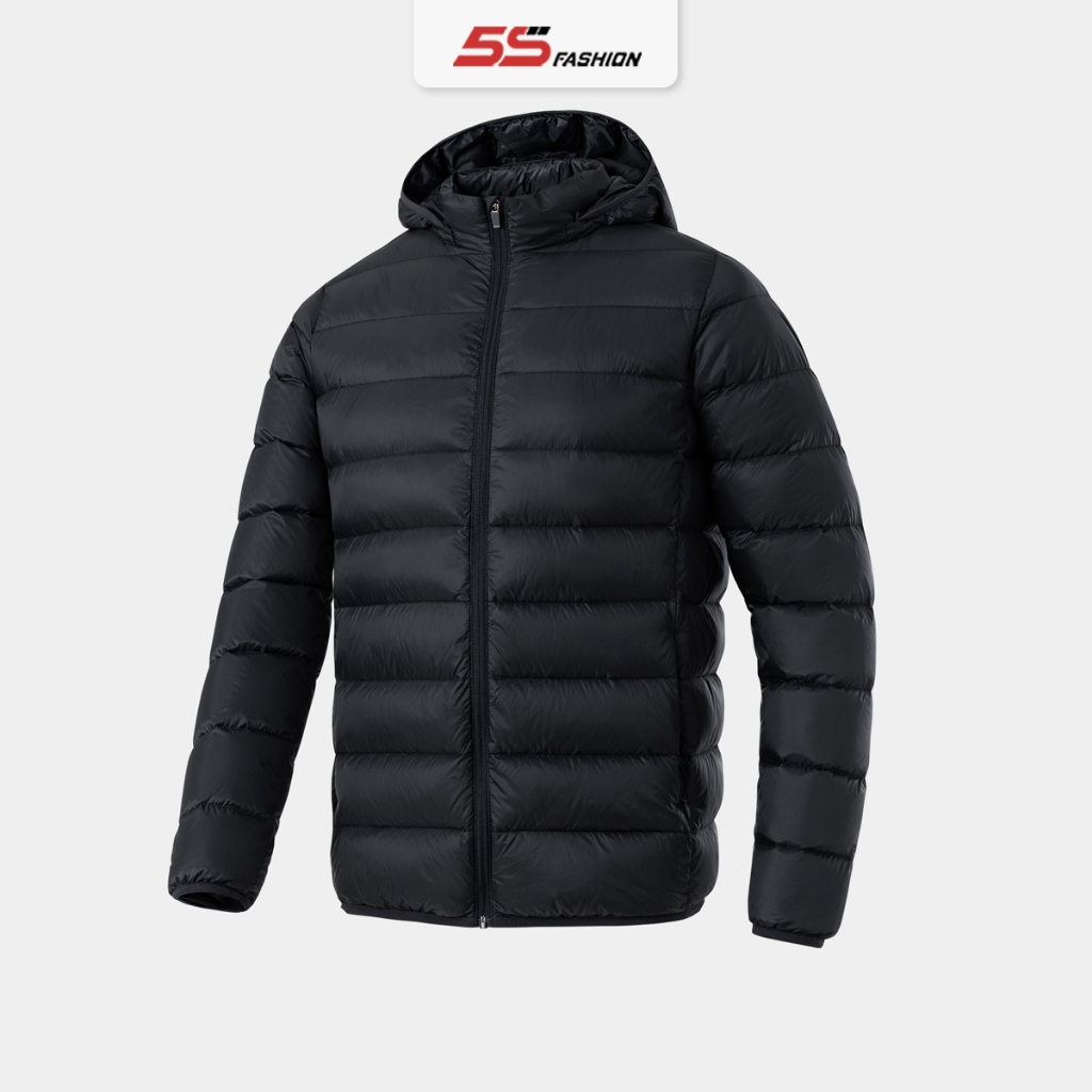 5s FASHION Men's Feather Life Jacket, Removable Hat, Lightweight, Warm ...