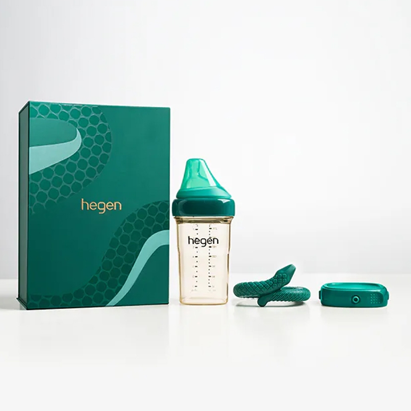 2025 blue hegen baby na set includes storage lid and teether, hegen set ...