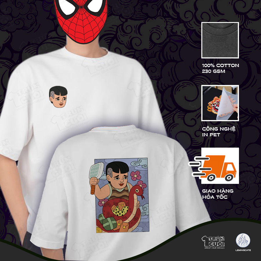 Oversize T-shirt of Uncle Pong holding a Purple Snake, Final Boss x ...