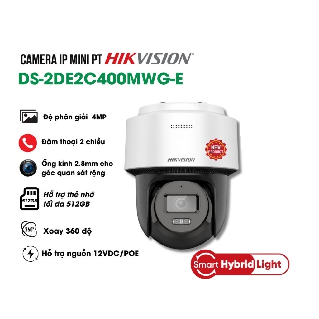 Hikvision DS-2DE2C400MWG-E C400 4MP 360 rotating IP camera - Not wifi camera (genuine product ...