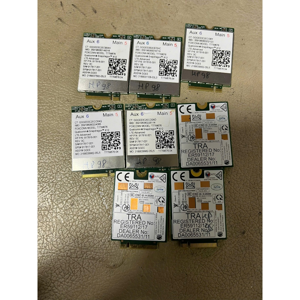 4g card for hp 8th generation laptop, foxconn model t77w676, qualcomm ...