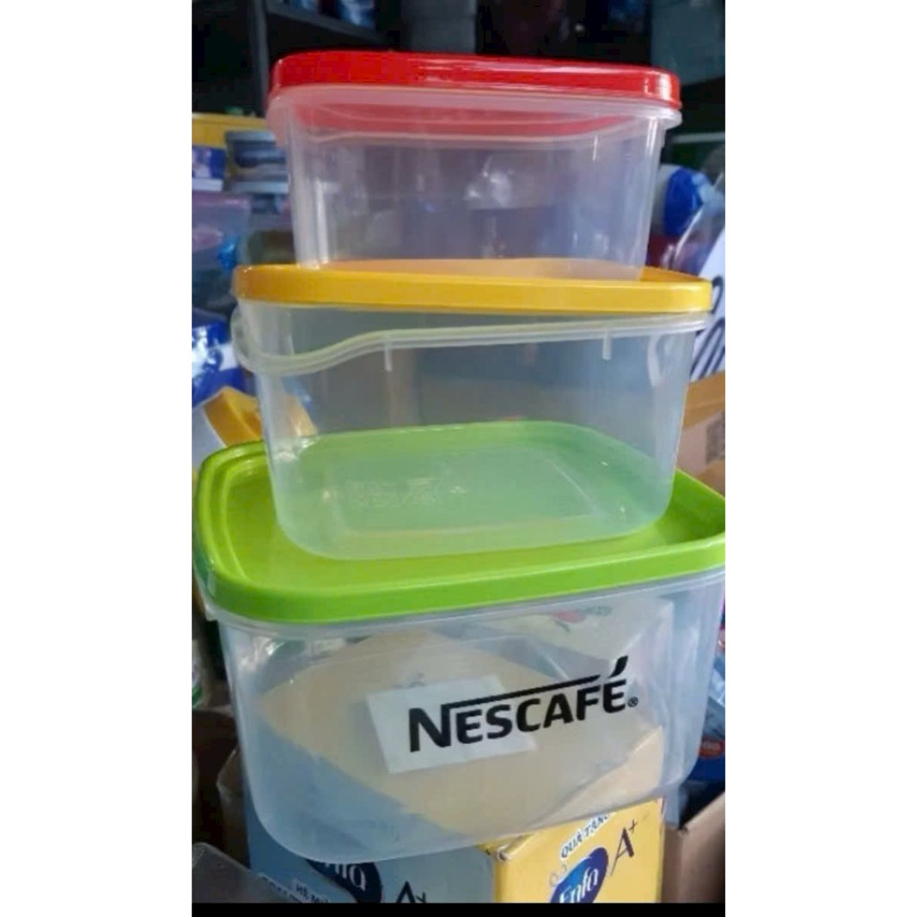 Set of 3 Dai Dong Tien rainbow plastic boxes with colored lids ...