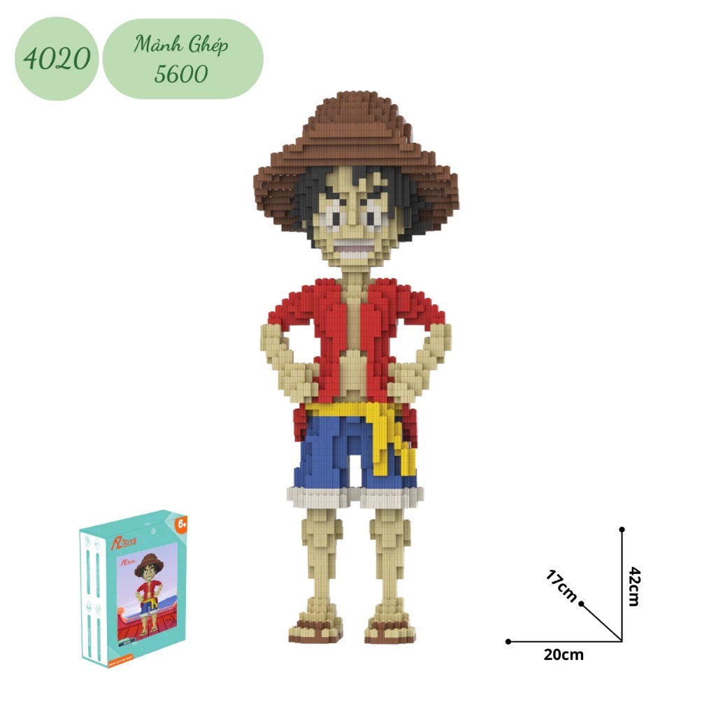 Lego Assembling D.Luffy Mini 3D Puzzle Set 42cm - One Piece Cartoon ...