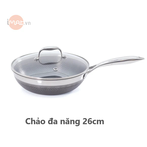 Imat Hybrid Blackcube multi-purpose deep pan with black Ceramic non ...