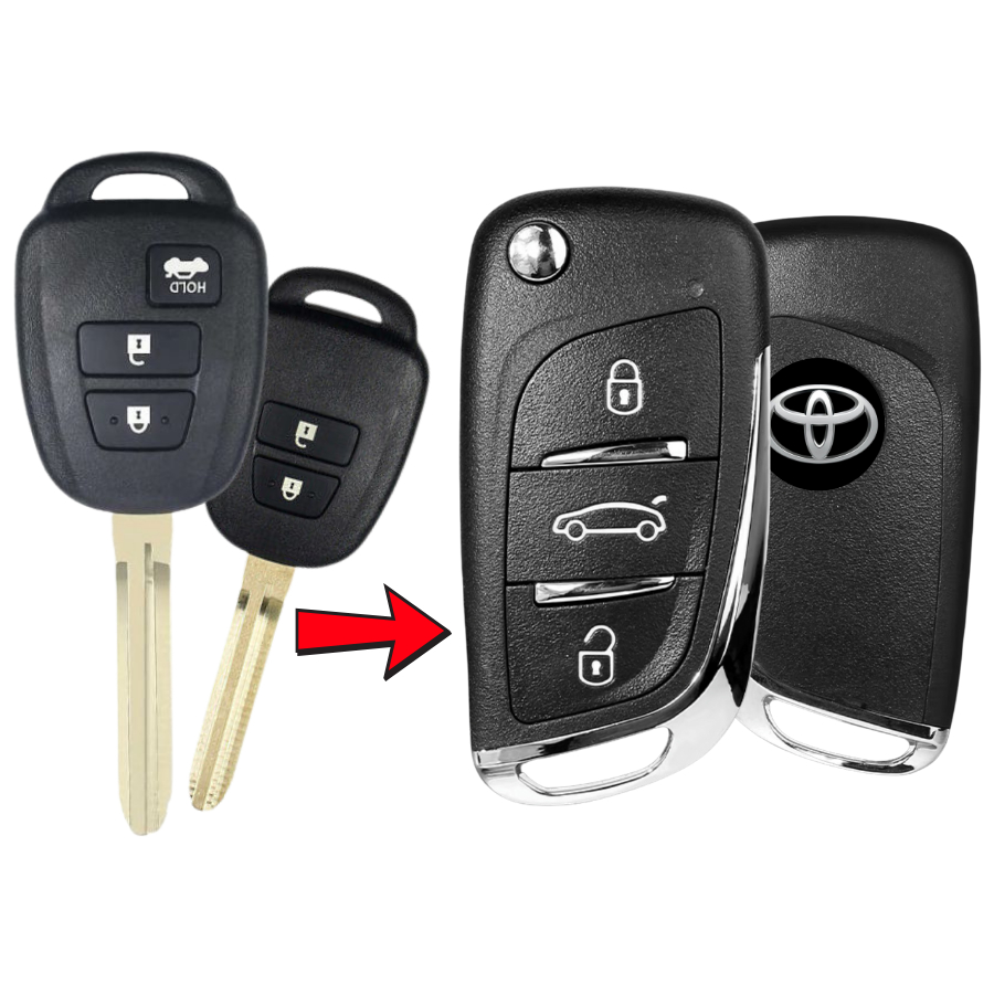Remote key for Toyota Vios, Innova, Fortuner from 2015 to 2025 model ...
