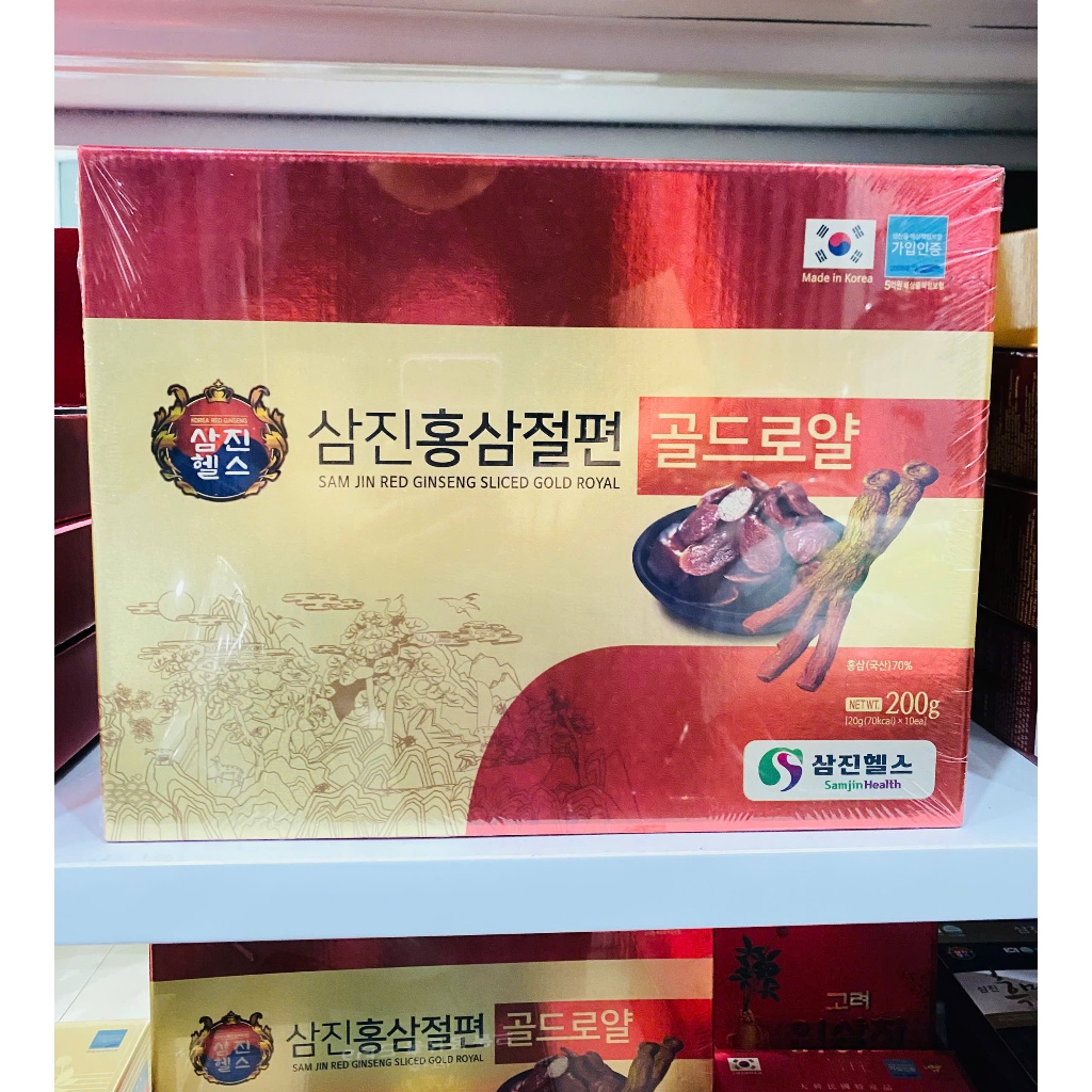Gold Royal Samjin Health Ginseng Slices Infused with Honey - Box of 10 ...