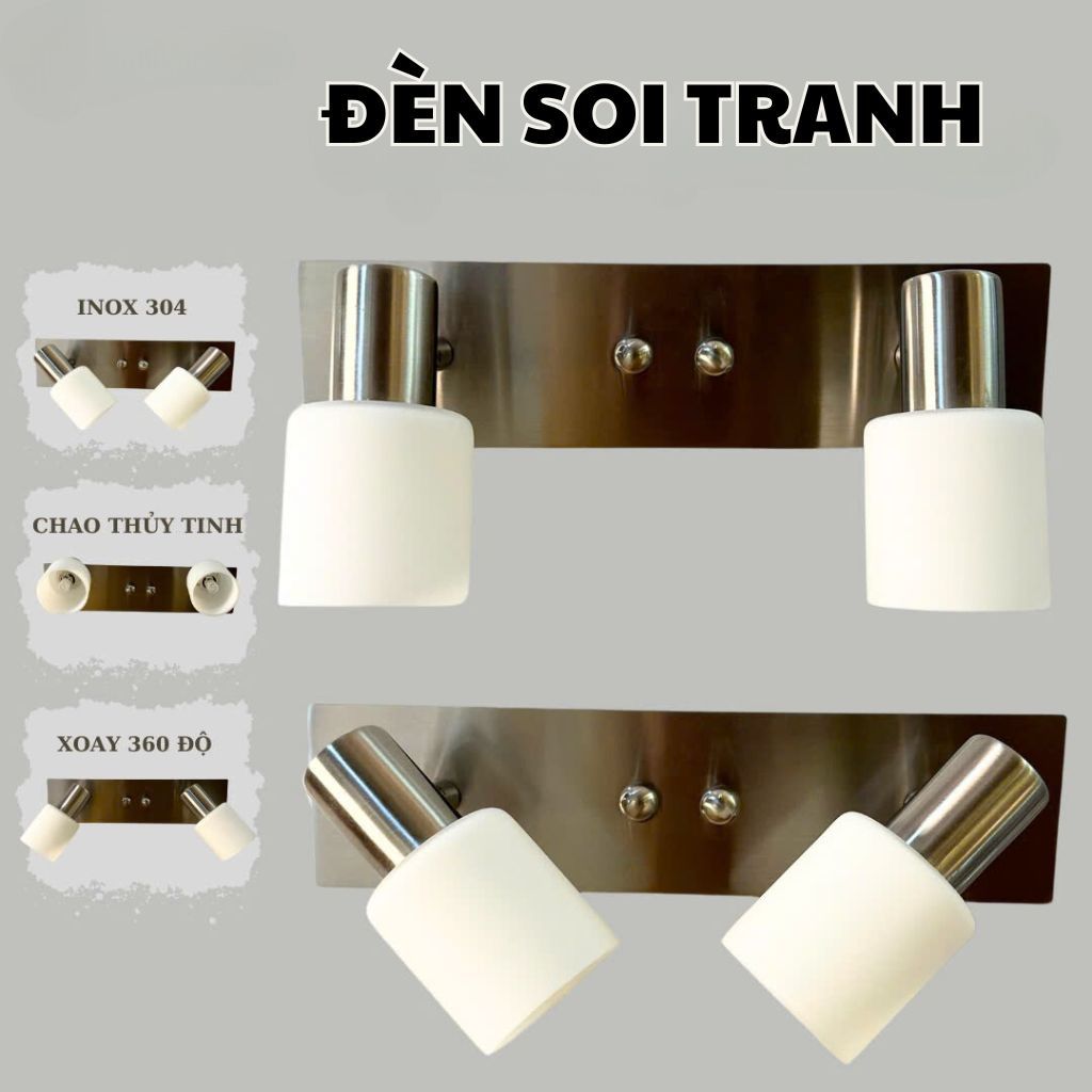 Picture Spotlight, Decorative Glass Shade Mirror Spotlight, Living Room ...