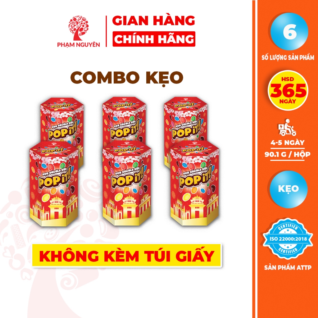 | DATE 11/2025 | Combo of 6 Boxes of Popit Milk Chocolate Candy CNY 90 ...