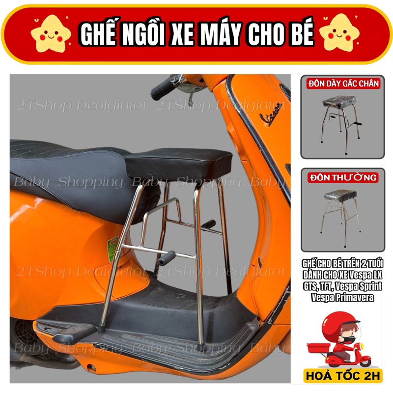 Motorcycle Seat for Children Over 2 Years Old - For Vespa LX, Vespa ...