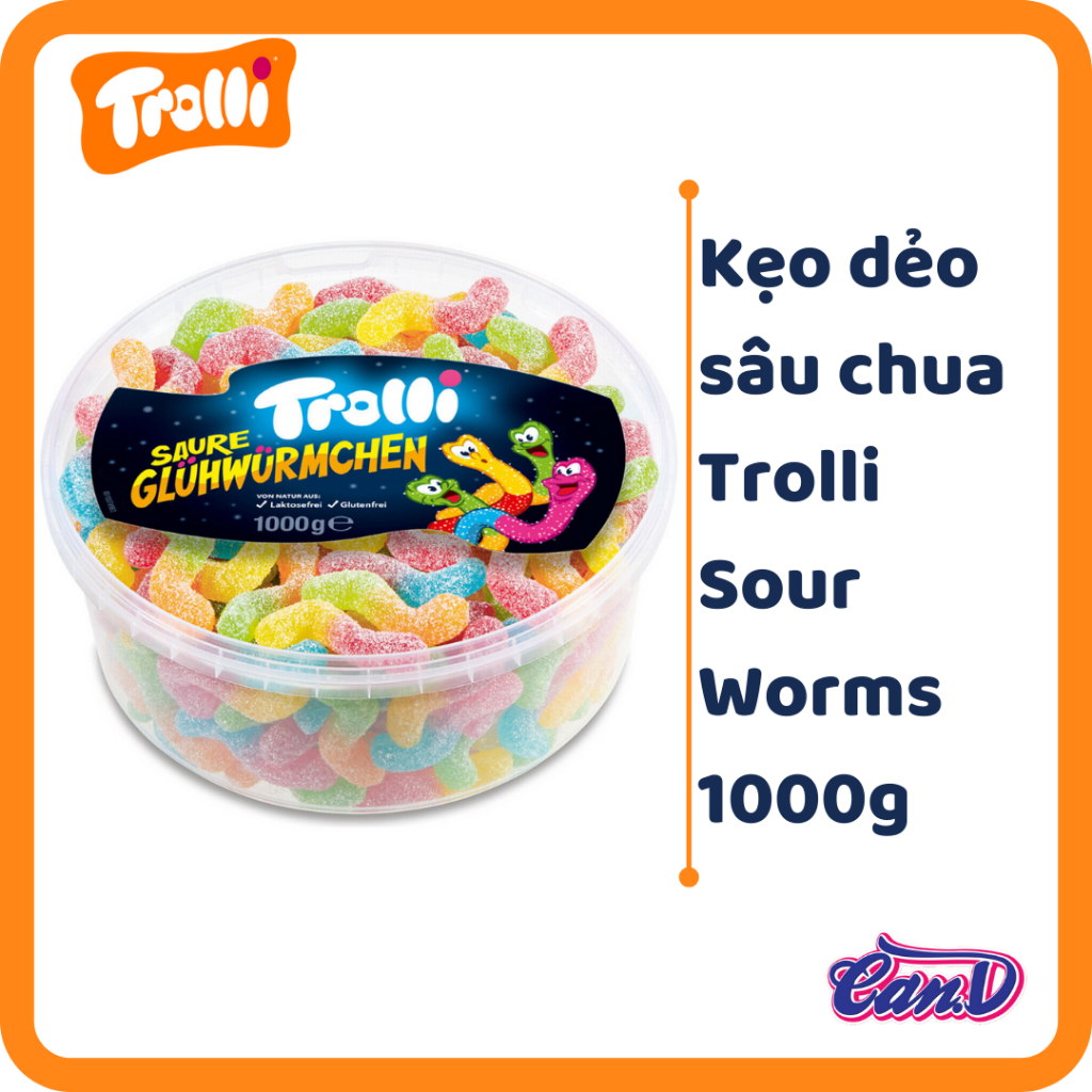 Trolli Saure Gluhwurmchen Sour Worm Gummies 1000g | Shopee Singapore