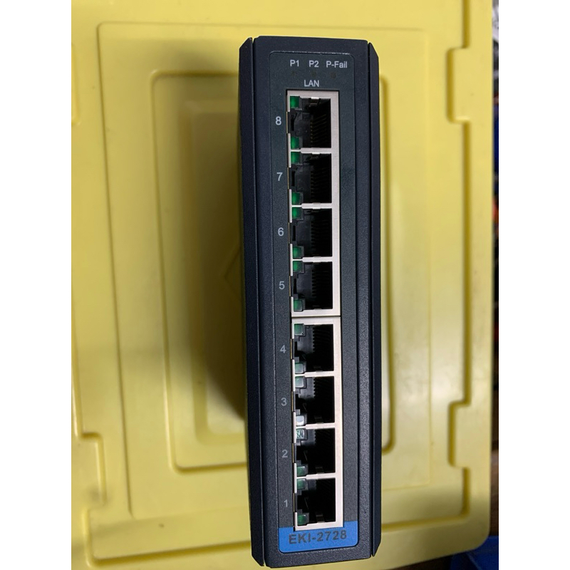 Advantech EKI2728 industrial network switch with 8 extremely heavy ...