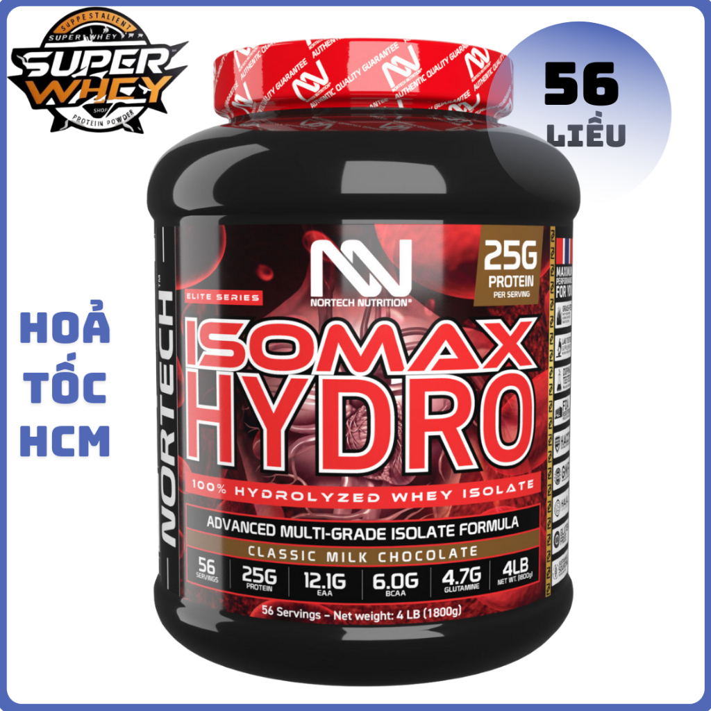 {BBT Stamp}nortech ISOMAX HYDRO 4LBS, WHEY PROTEIN HYDROLYZED, 56 DOSE ...