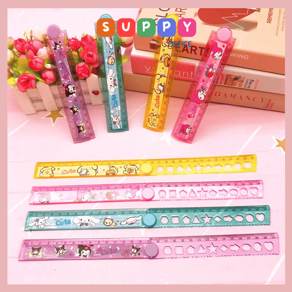 30cm foldable ruler, Labubu Capybara Suppy star and moon ruler | Shopee ...