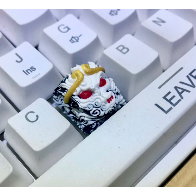 Wukong resin Keycap, black and white, gold, decorates gaming mechanical ...