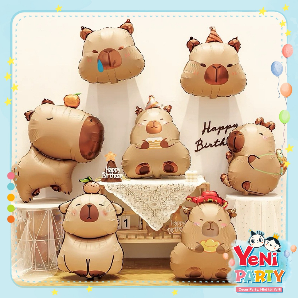 Super Cute Capybara Balloon Decoration for Baby Shower Birthday Party ...