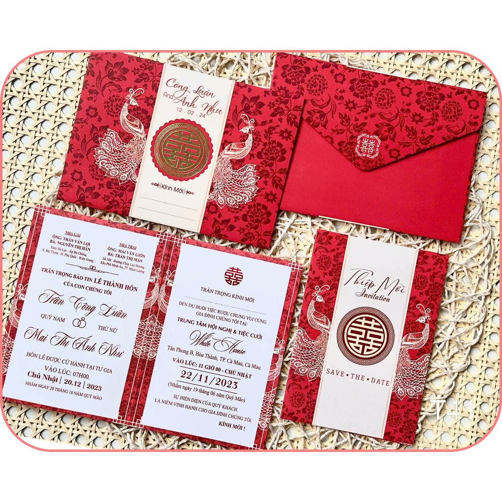 GLITTERED WEDDING CARD SLT41 (PRINT MINIMUM 100 CARDS) | Shopee Singapore