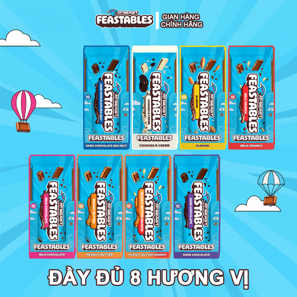 [Genuine] MrBeast Feastables Chocolate Bar 60g New Version 2024 ...